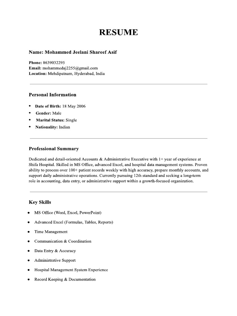 My Profile - Resume | PDF