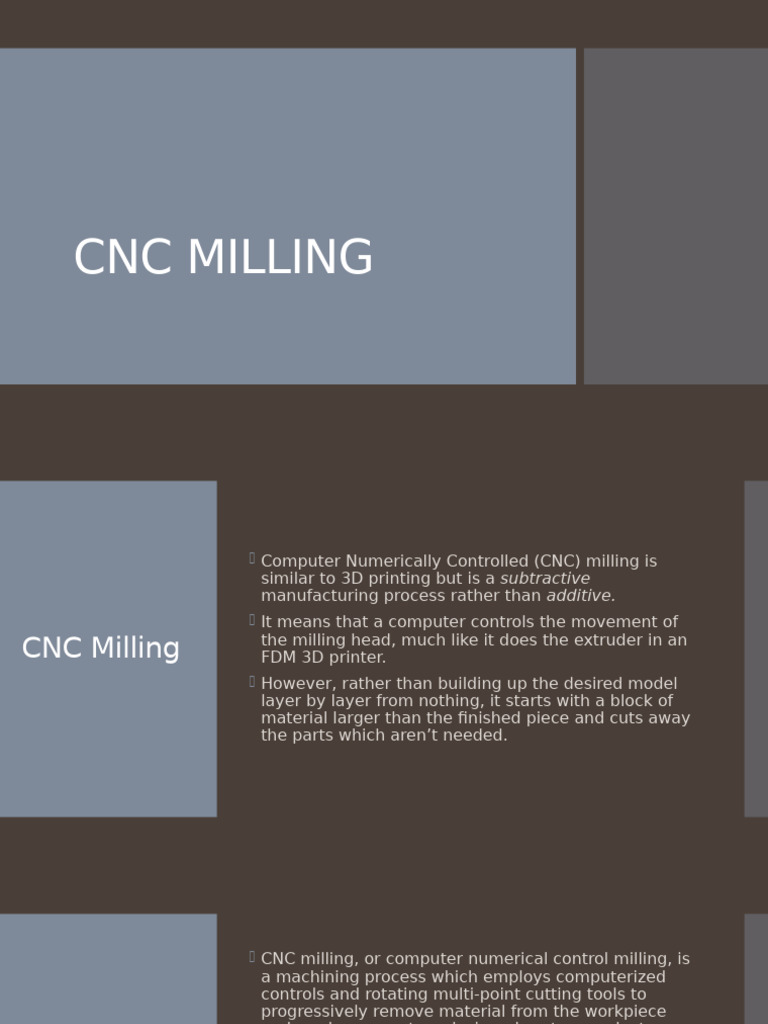 Lecture 30 - CNC Milling | PDF | Machining | 3 D Printing
