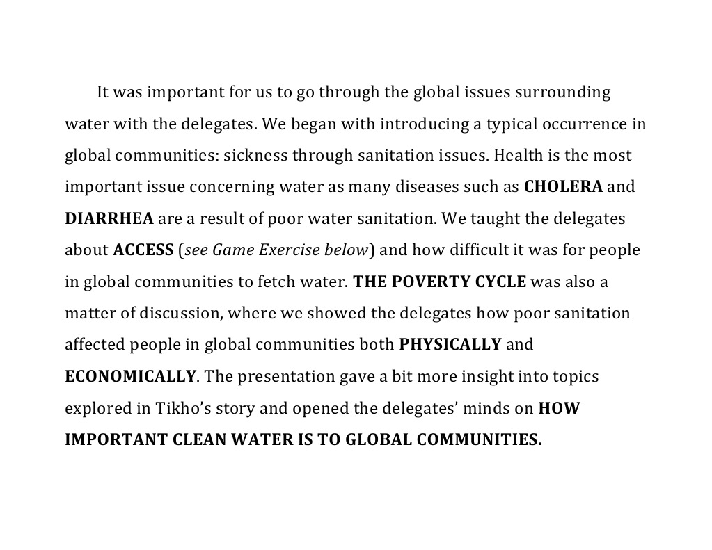 Global Issues Poster Blurb | PDF | Wellness