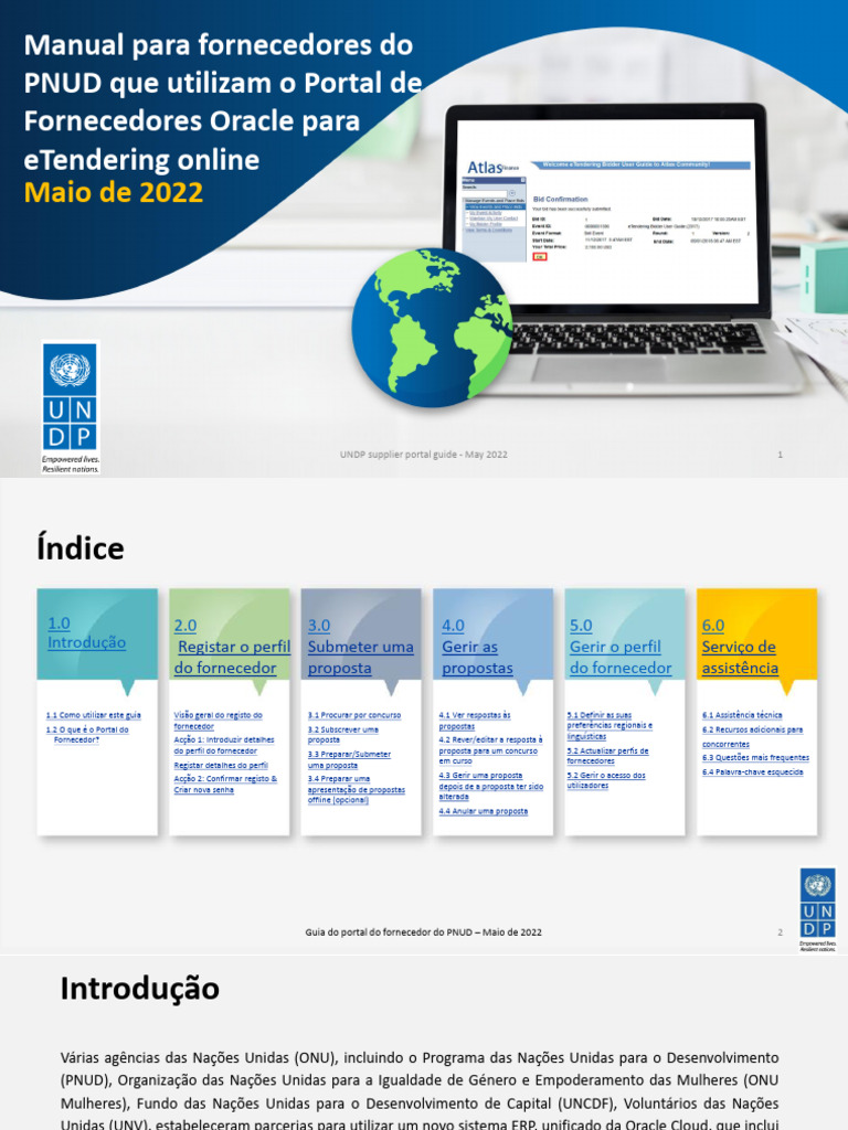 Guia do Portal de Fornecedores do PNUD | PDF | Senha | Programa de ...