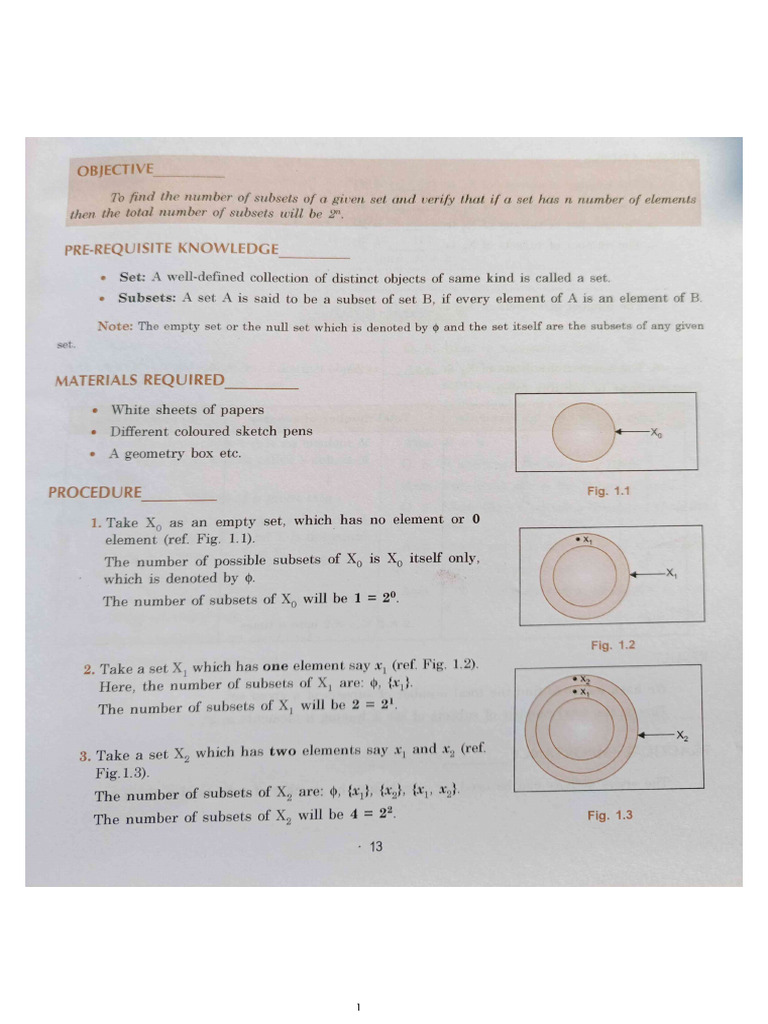 Class Xi Maths Activities | PDF