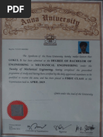 Anna University Provisional Certificate | PDF