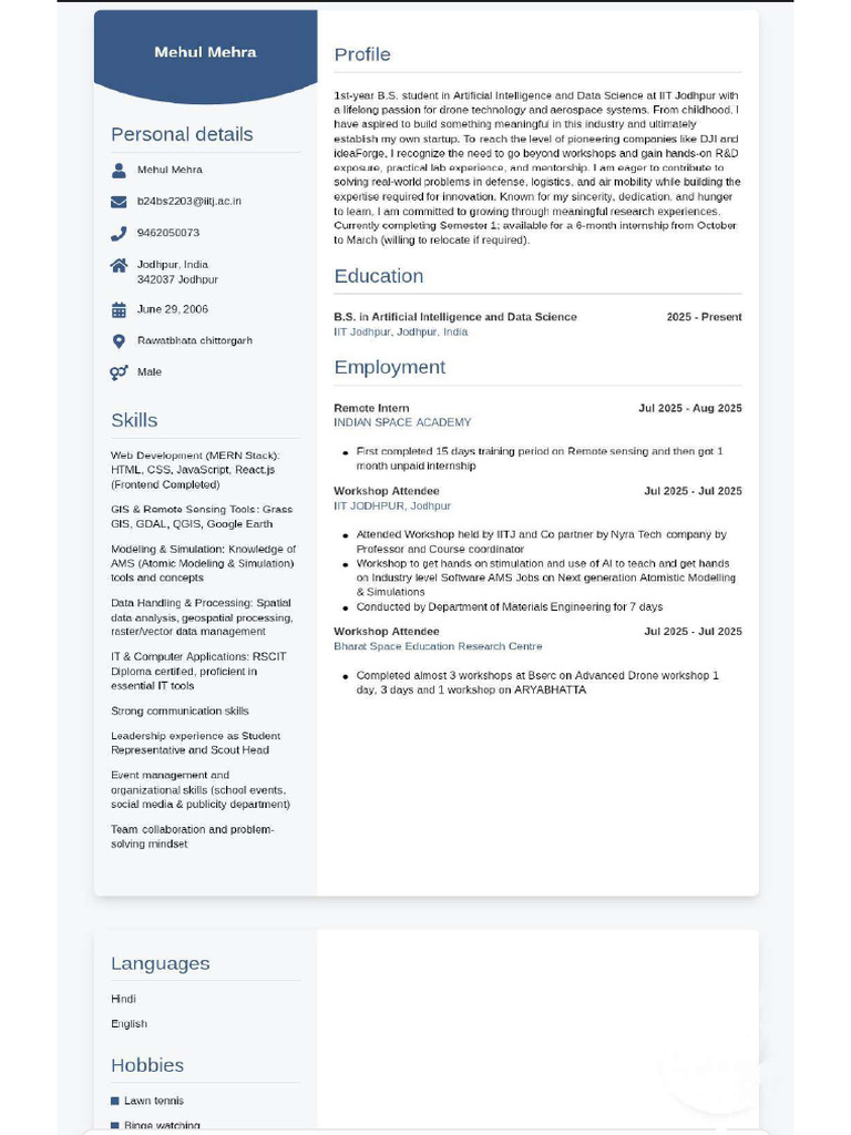 Mehul Mehra - Resume Compressed | PDF