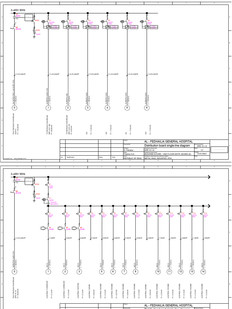 Electrical Distribution Board SLD | PDF