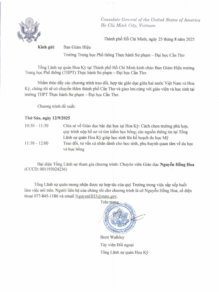 Letter To THPT Thuc Hanh Su Pham | PDF