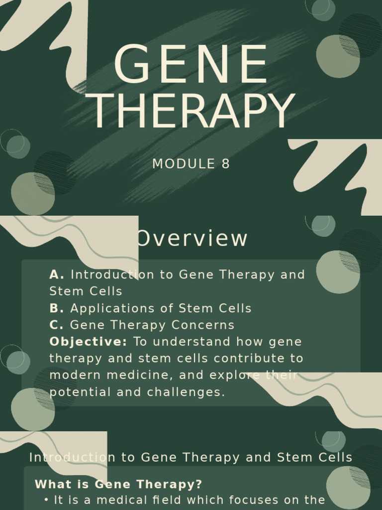 Module 8 PPT Reporting | PDF | Gene Therapy | Stem Cell