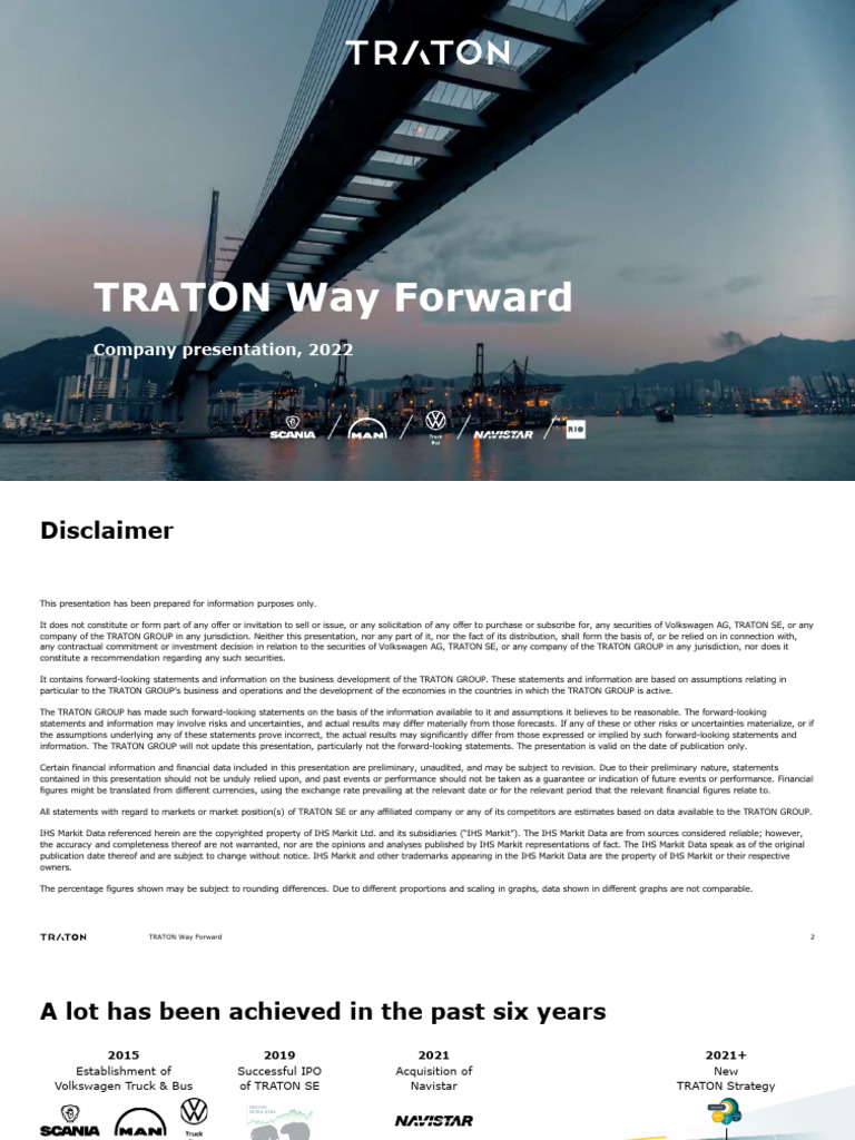 TRATON Group 2022 Strategy Overview | PDF