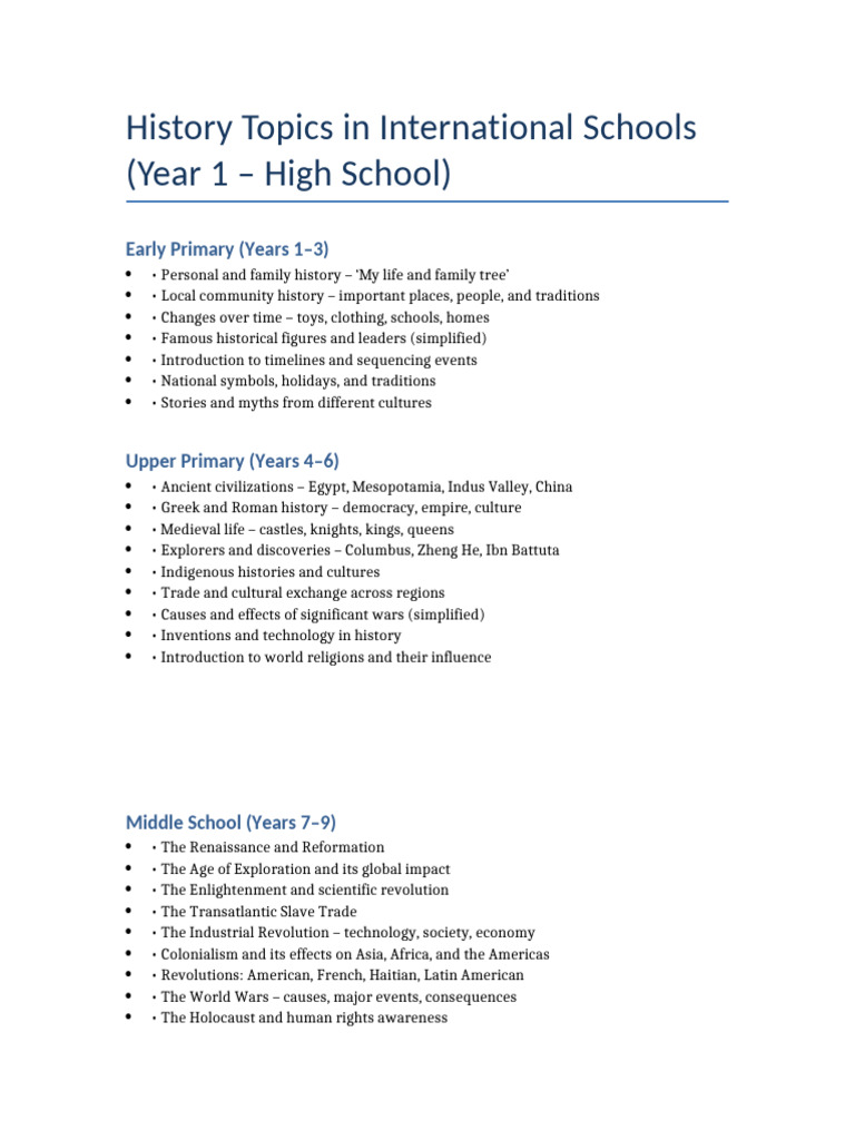 International School History Topics With IGCSE | PDF | Cold War ...