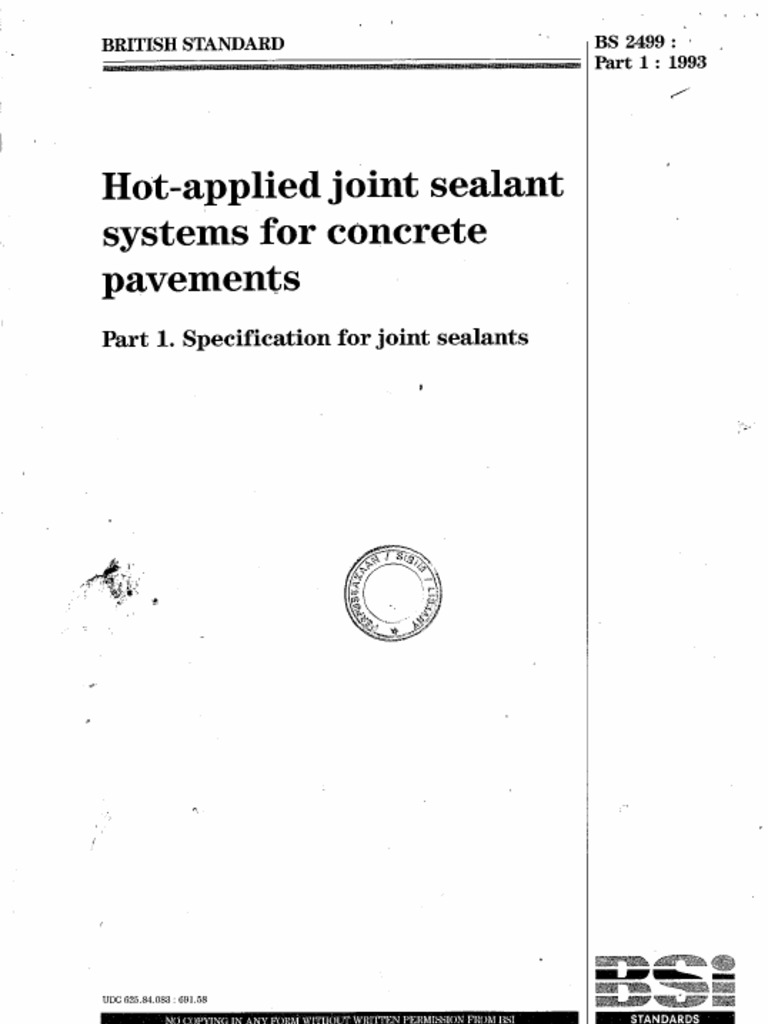 BS 2499 1993 Part 1 | PDF