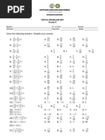 RMA Answer Key for Grades 7-10 | PDF | Area | Mean