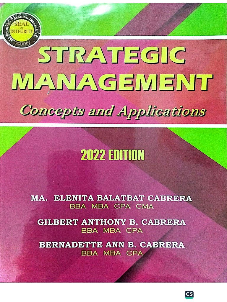 Strategic Management Chapter 1 4 | PDF