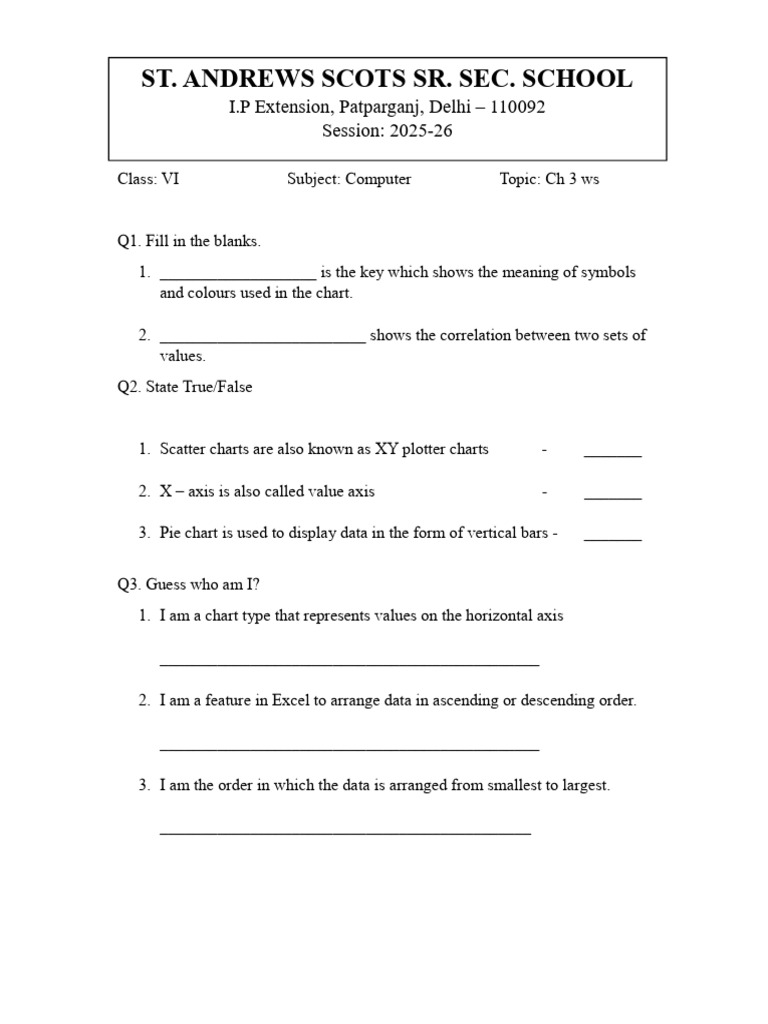 6th Ch-3 Worksheet | PDF