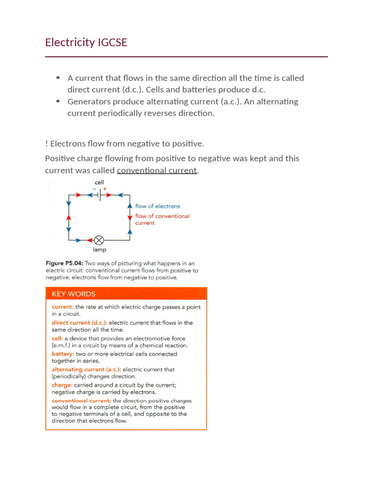 Understanding Electric Current Basics | PDF