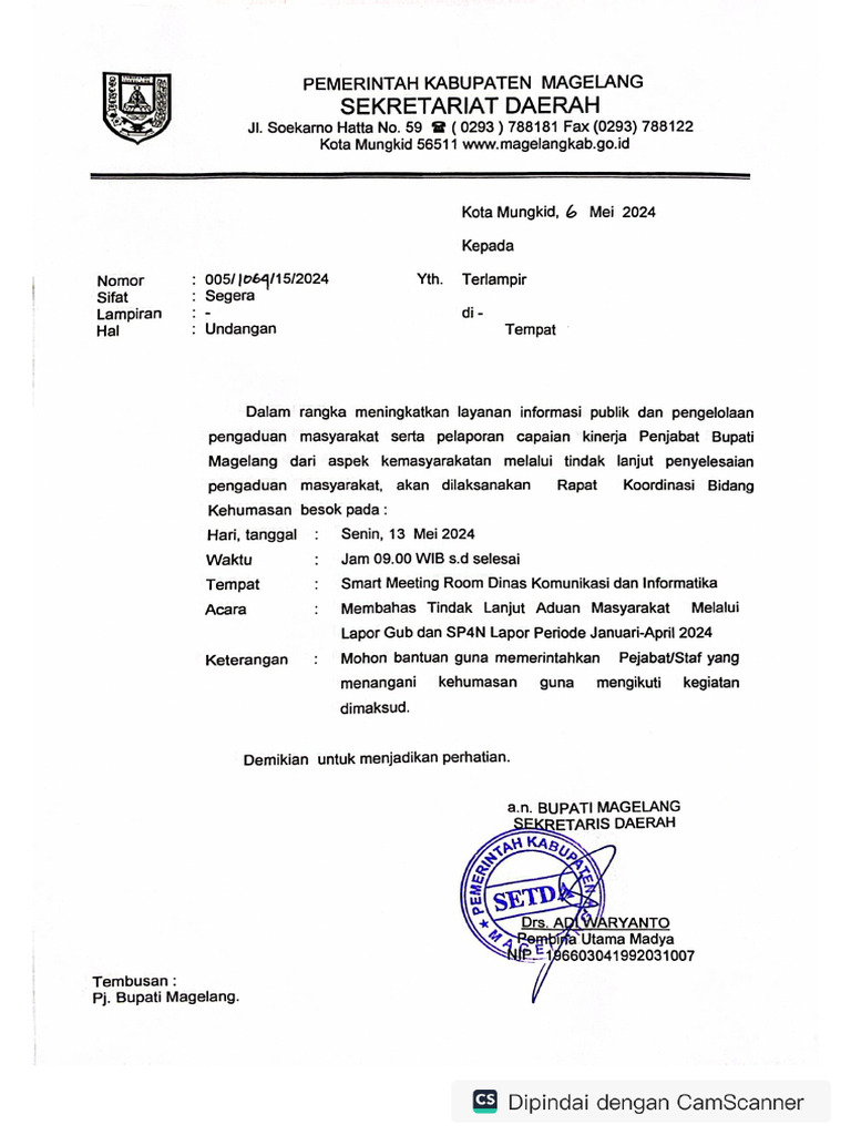 Und Rakor Bidang Kehumasan TTG Tindak Lanjut Aduan Masyarakat Melalui ...