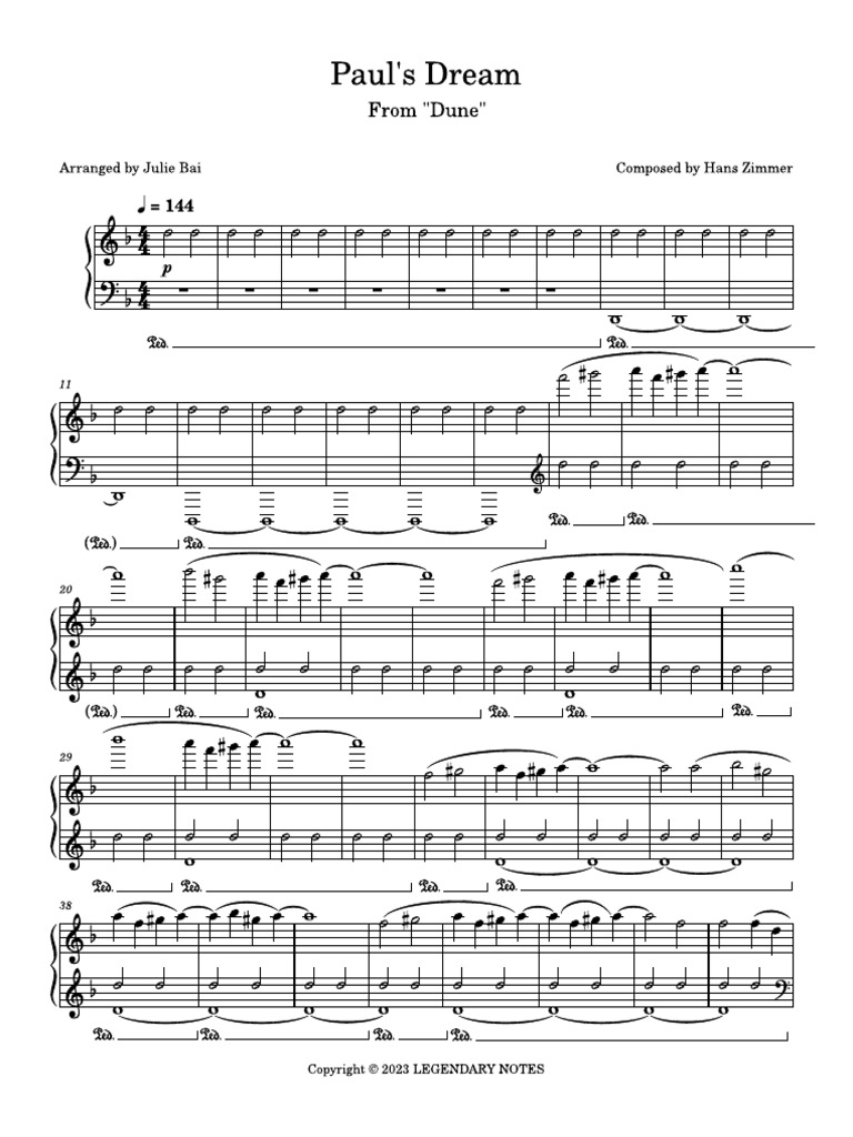 Dune Main Theme - Hans Zimmer | PDF