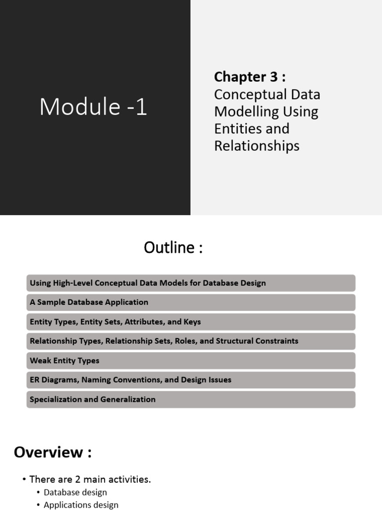 DBMS Module1 Chapter3 | PDF | Databases | Data Model