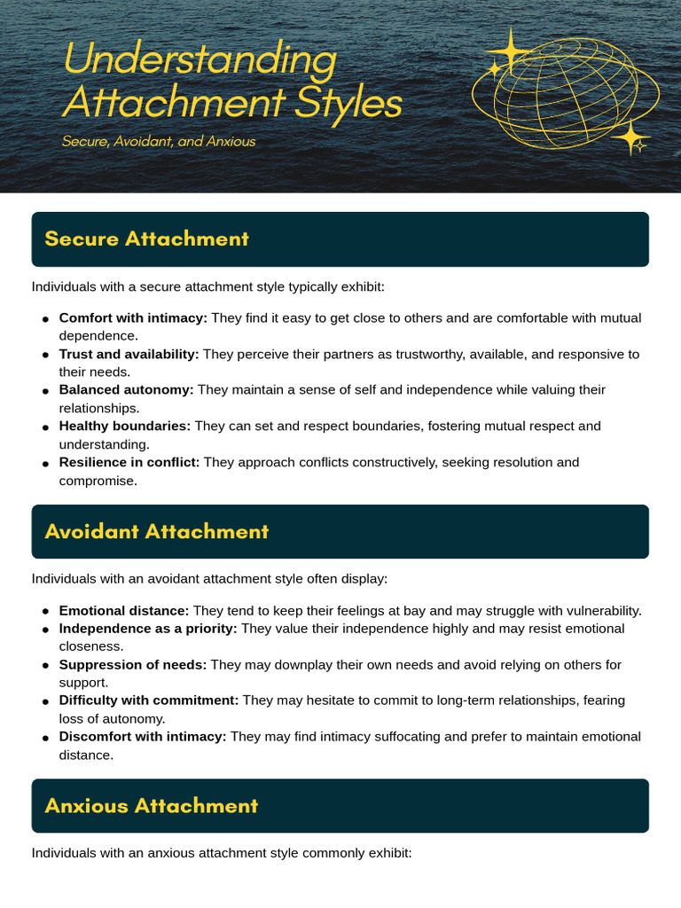 Attachment Styles: Secure, Avoidant, Anxious | PDF