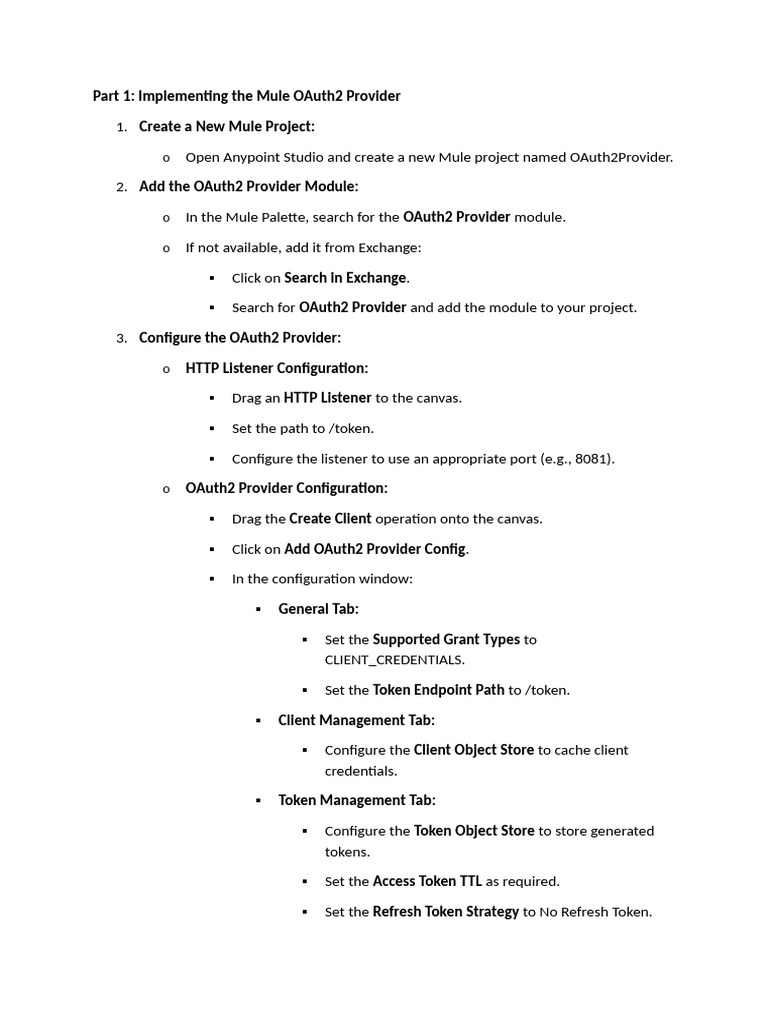 Oauth2 Implementation With Mule Oauth Provider | PDF | Information Technology | Computer Engineering