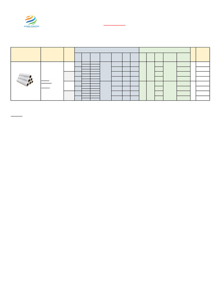 Quotation PE Stretch Film | PDF | Secondary Sector Of The Economy ...