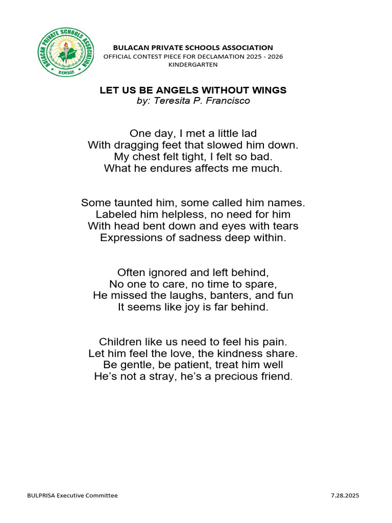 Declamation Official Contest Piece 2025 2026 | PDF