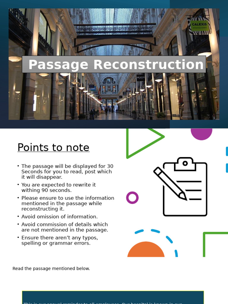 Passage Reconstruction Guidelines | PDF