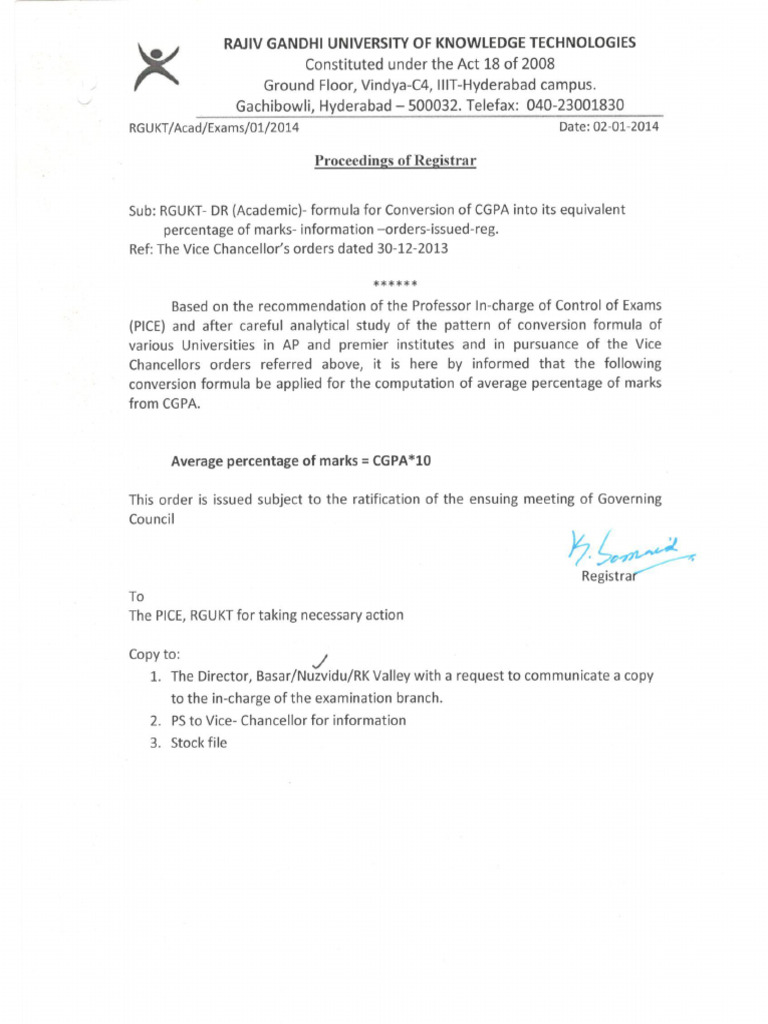 CGPA Conversion | PDF