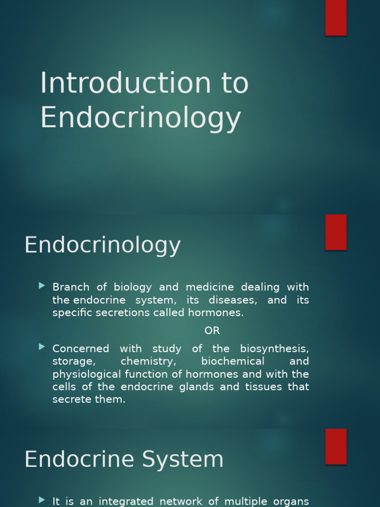 Endocrinology Overview and Hormonal Functions | PDF | Hormone ...