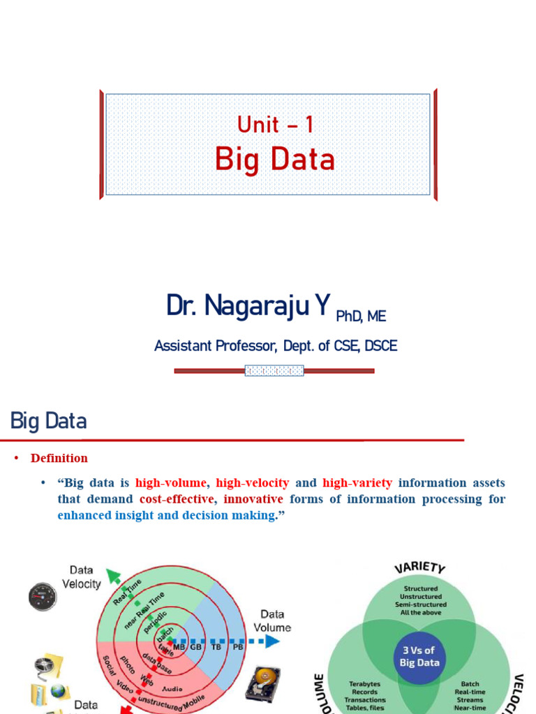Big Data Analytics Unit - 1 | PDF | Acid | Replication (Computing)