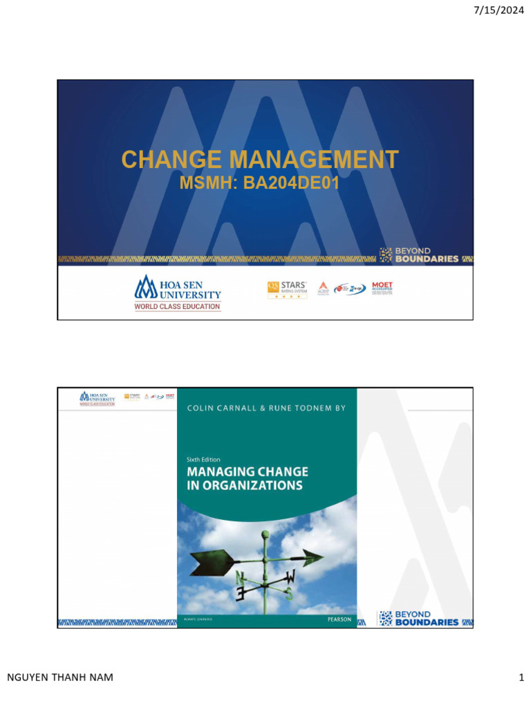 Theories of Change Management Overview | PDF | Strategic Management ...