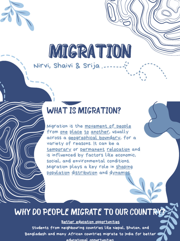 Grade 7 GP Project Term 1 - Nirvi Shaivi Srija - Migration | PDF ...