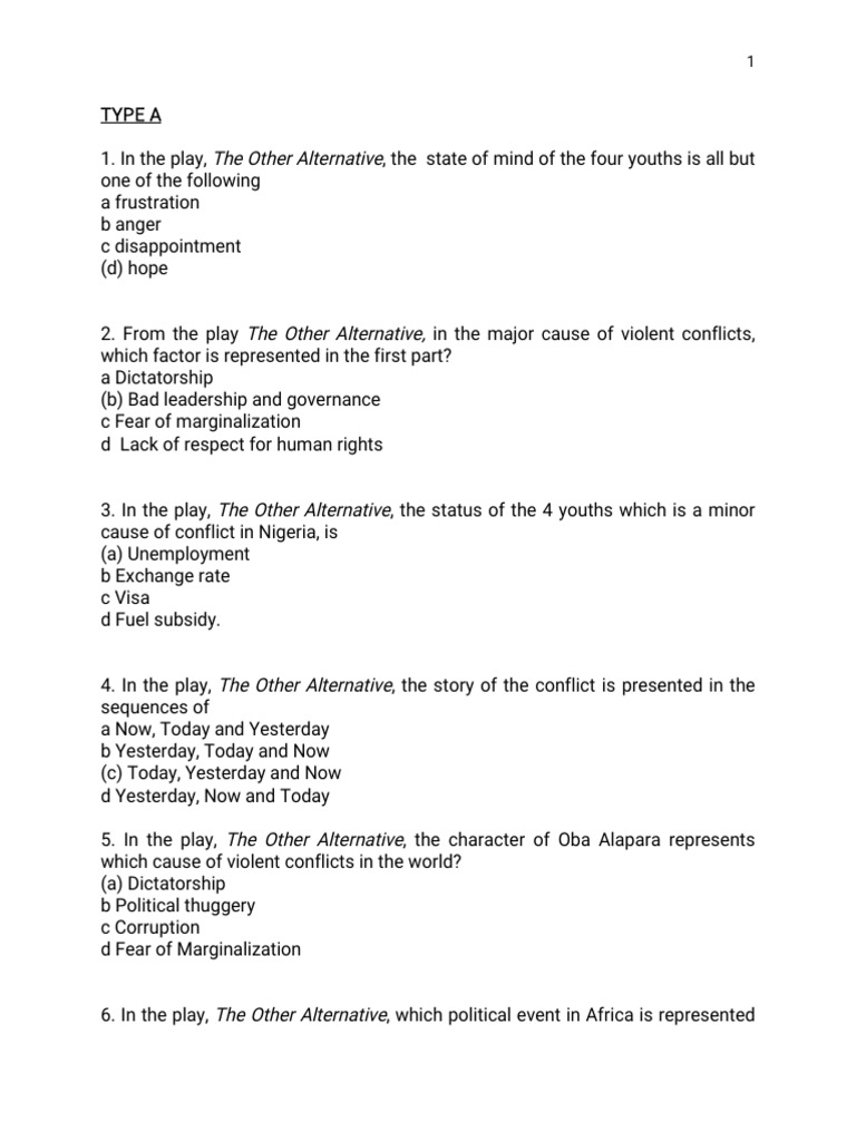 GST 222 Second Semester Exam 2019 | PDF