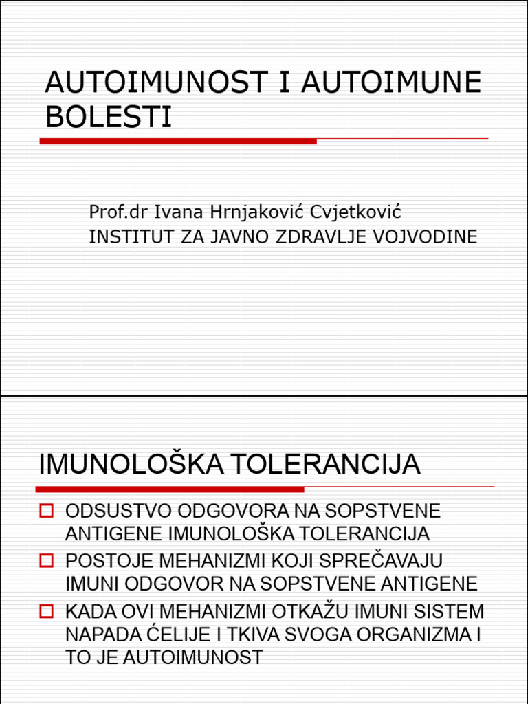 Autoimunost I Autoimune Bolesti | PDF