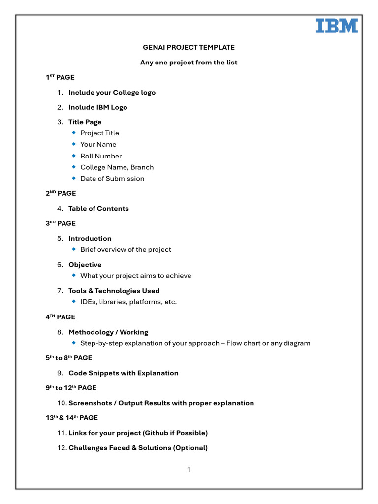 Gen AI Project Template | PDF