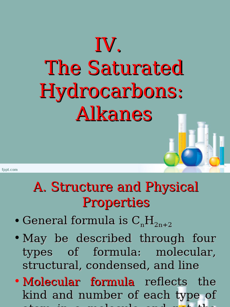 Organic Chemistry Chapter 4. Alkanes | PDF | Alkane | Molecules