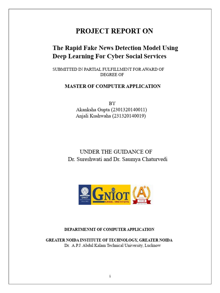 Project Report.G11.MCA A | PDF | Deep Learning | Artificial Intelligence