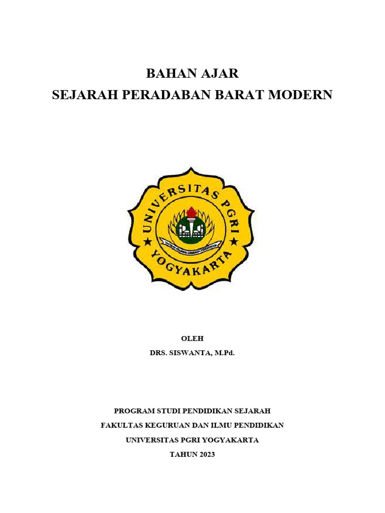 BAHAN AJAR Sejarah Peradaban Barat Modern | PDF