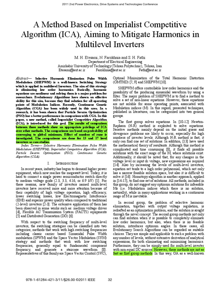 A Method Based On Imperialist Competitive Algorithm (ICA), Aiming To ...