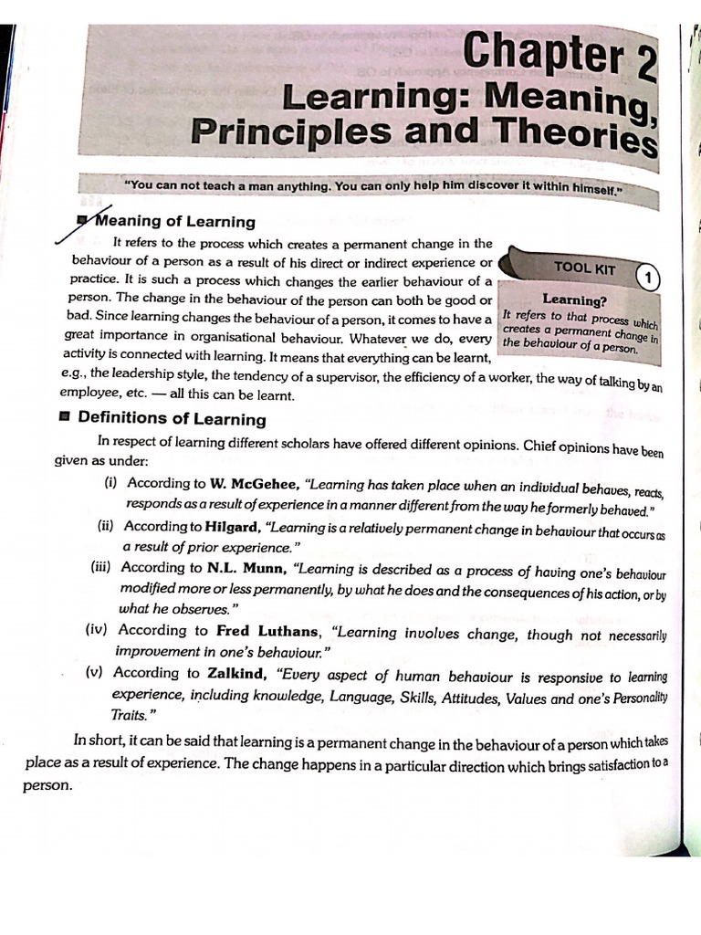 UNIT II Learning | PDF