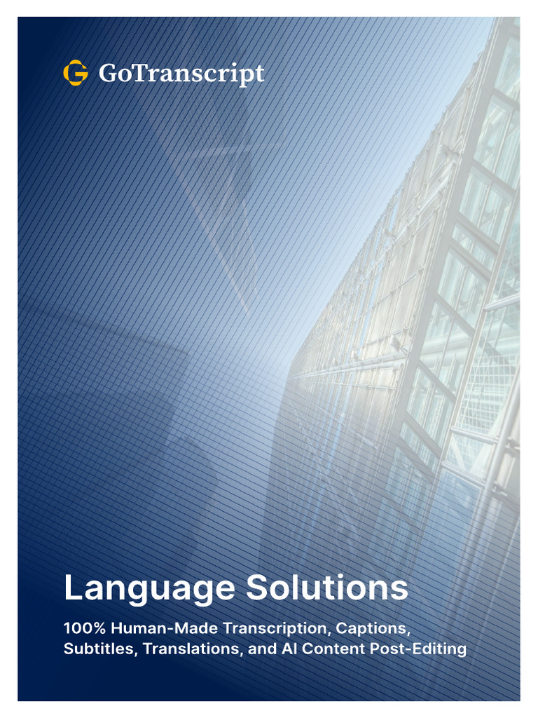 Human-Powered Transcription & Translation Services | PDF | Translations ...