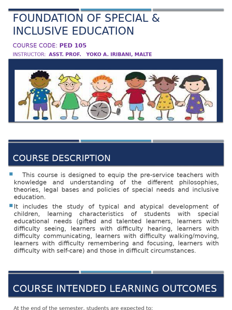 Foundation of Special Inclusive Education | PDF | Special Education ...