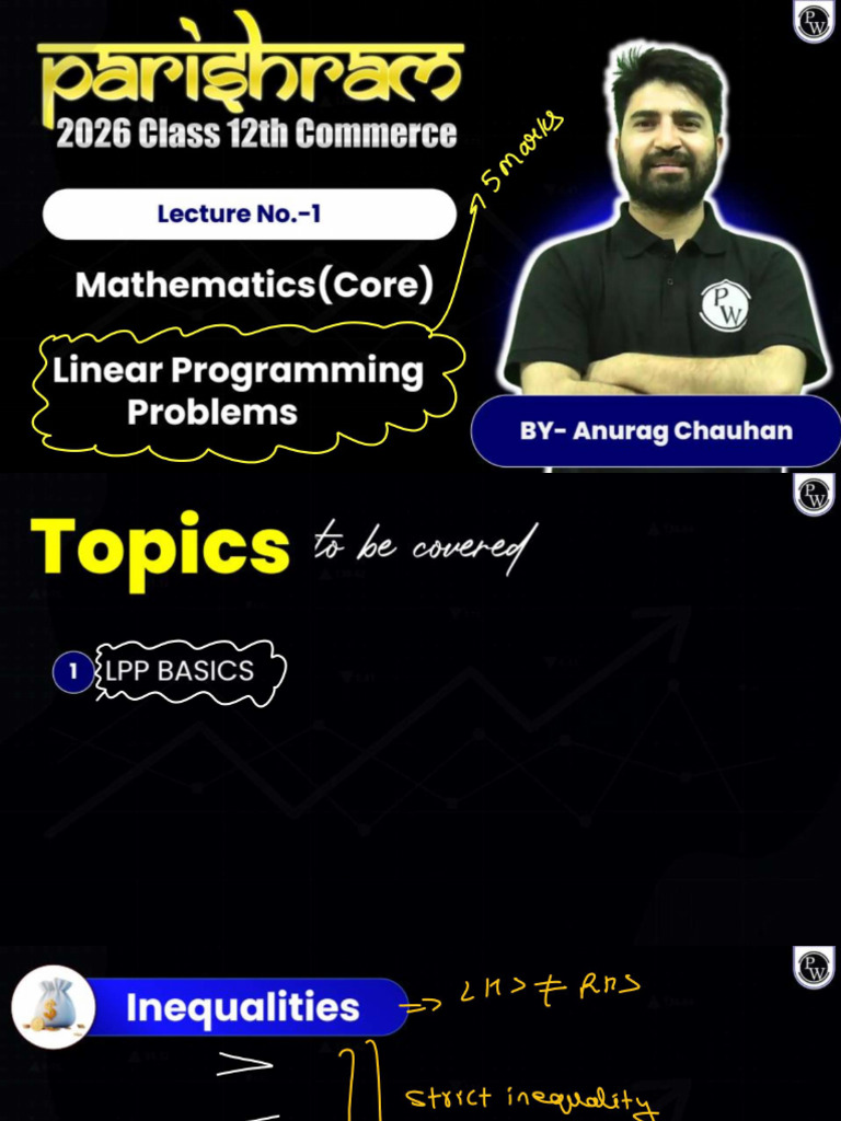 1-Linear Programming Problem 01 Class Notes | PDF