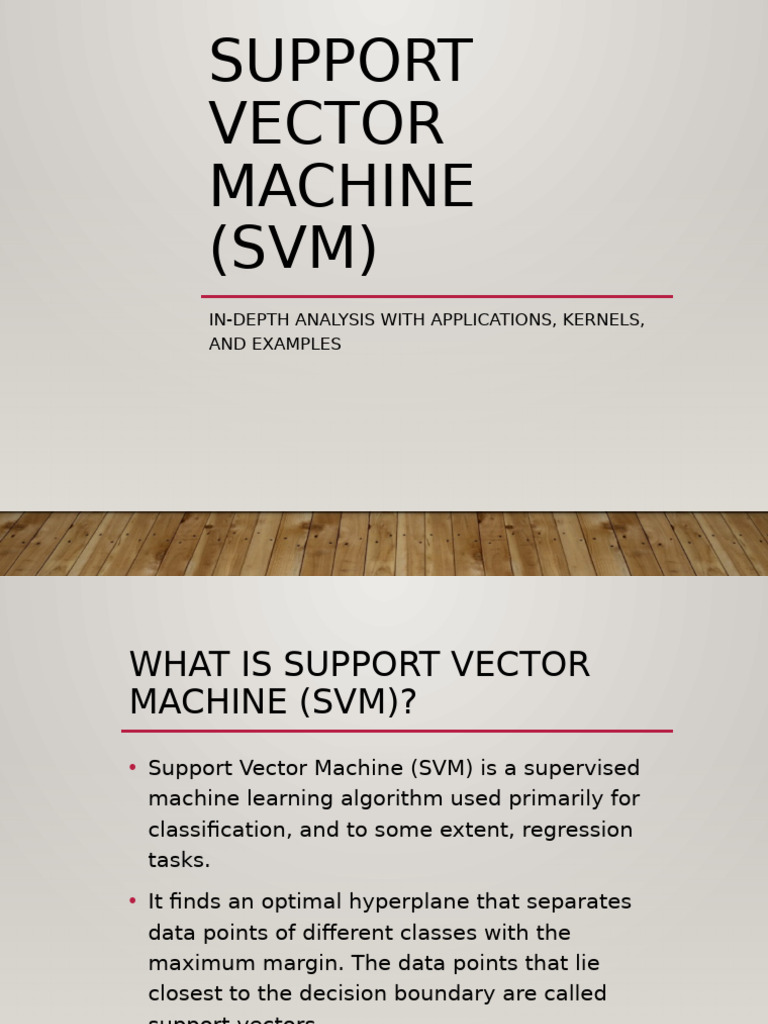 SVM Explained: Types, Applications & Code | PDF | Support Vector ...