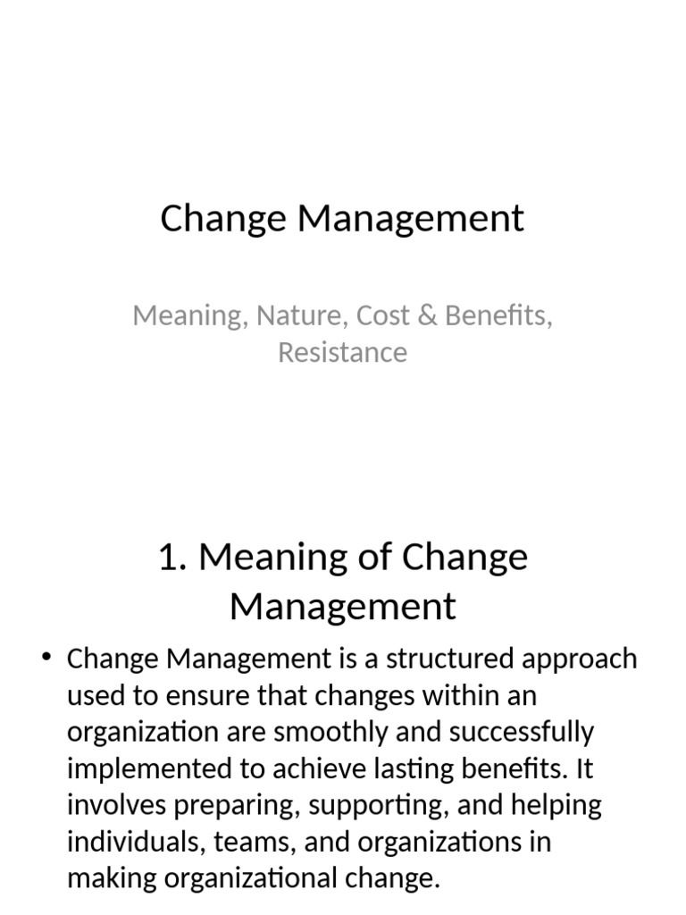 Change Management Overview and Insights | PDF