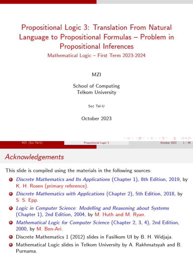 3.prop - Logic 3 Kode Dosen | PDF | Logic | Interpretation (Logic)
