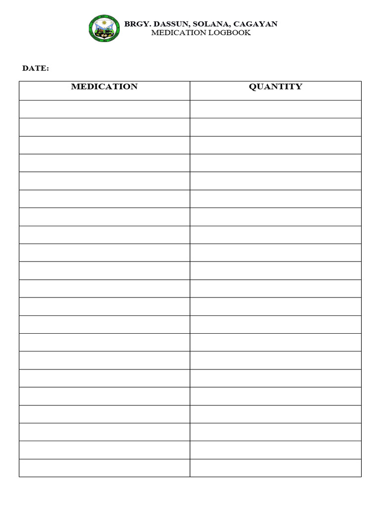 Group b4 Health Medication Logbook | PDF