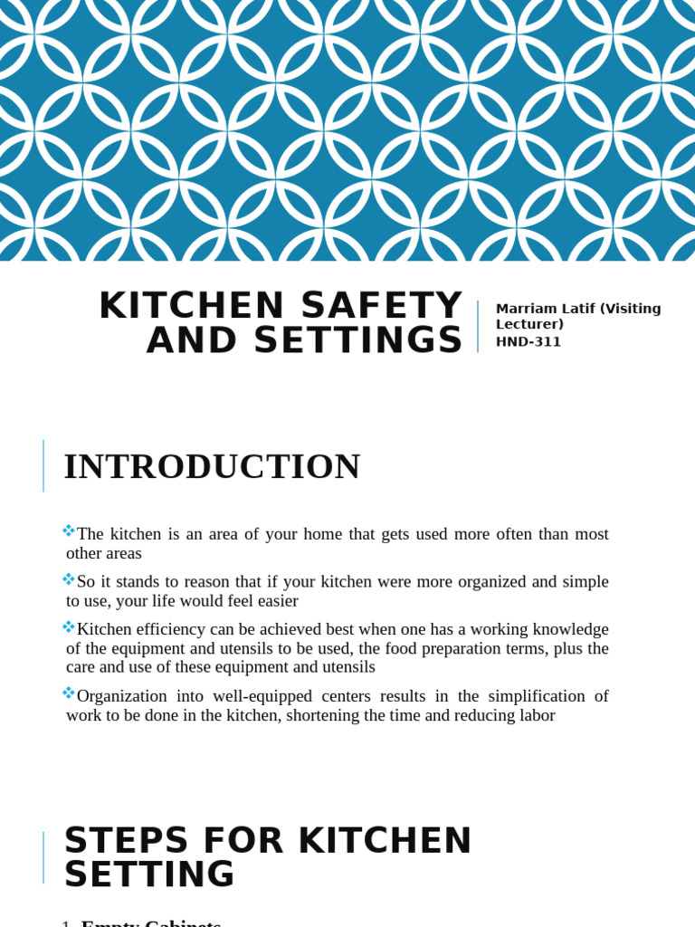 Kitchen Safety and Organization Tips | PDF | Kitchen | Kitchen Utensil