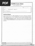TOMM, Manual | PDF