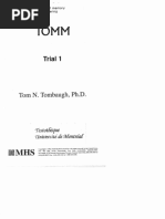 TOMM, Manual | PDF
