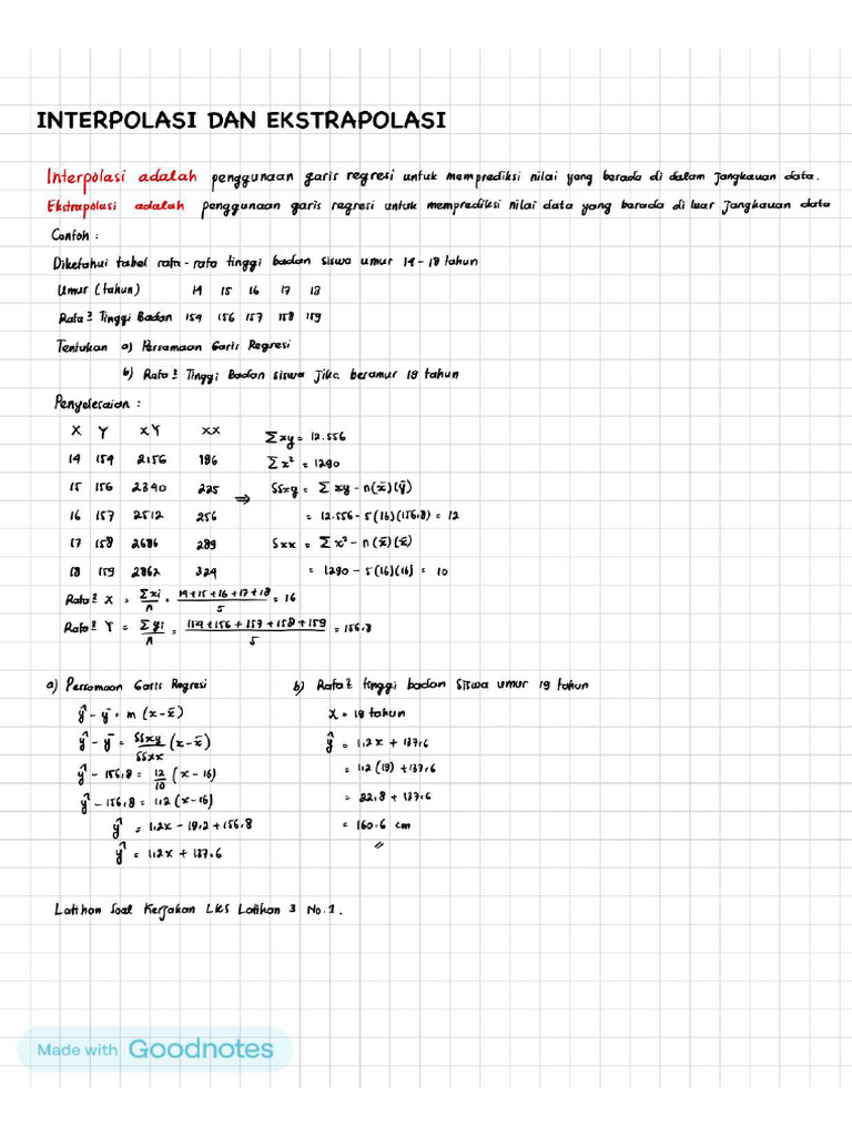 Interpolasi, Ekstrapolasi, Dan Analisis Korelasi | PDF