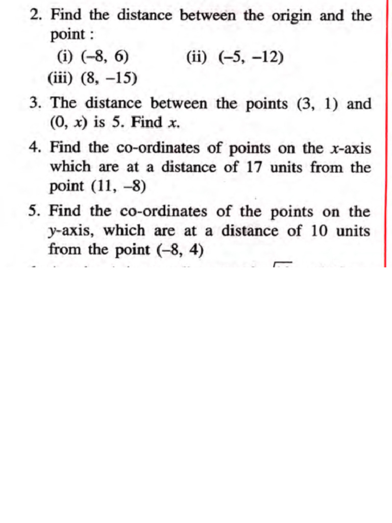 Coordinate Geometry Worksheet | PDF